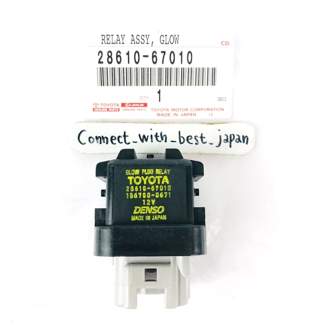 TOYOTA GENUINE RELAY ASSY, GLOW PLUG 28610 - 67010 EUR 58,74 - PicClick FR