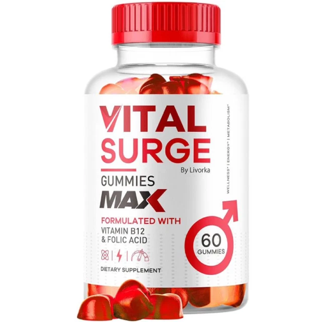 VITAL SURGE FOOD Supplement Gummies - Vitamin B12-Folic Acid-60 Gummies ...