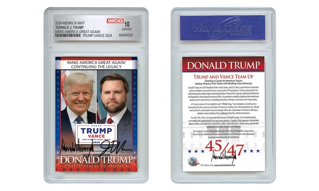 DONALD TRUMP & JD VANCE 2024 President Official Card TRUMP-VANCE - GEM ...