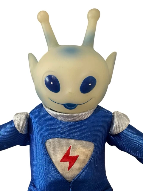 RARE VINTAGE 90S Talking Light Up Alien Space Pals Toy 10" Blue Vinyl ...