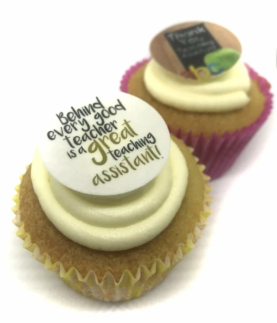Thank You Teacher Edible Cupcake Toppers For Sale Picclick Uk