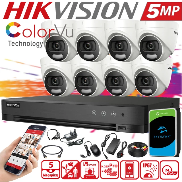HIKVISION COLOURVU 4K 8Mp Dvr Cctv System Uhd 4Ch 8Ch Kit 5Mp Hd Camera ...