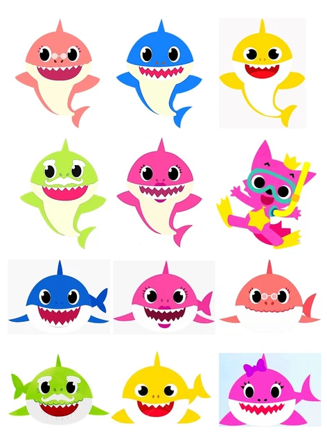 Baby Shark Edible Cake Topper Border Wrap Wafer Paper Icing Sheet | My ...