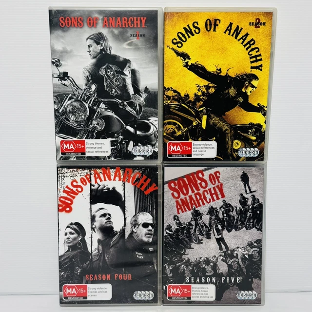 SONS OF ANARCHY, Complete Series Seasons 1,2,4,5 PAL Region 4, Free ...