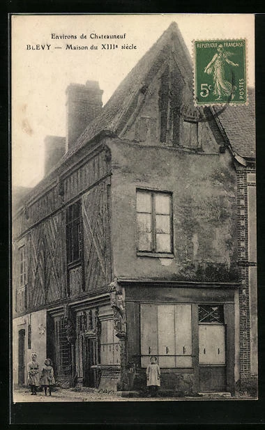 CPA BLÉVY, MAISON du XIIIe siècle EUR 5,00 - PicClick FR