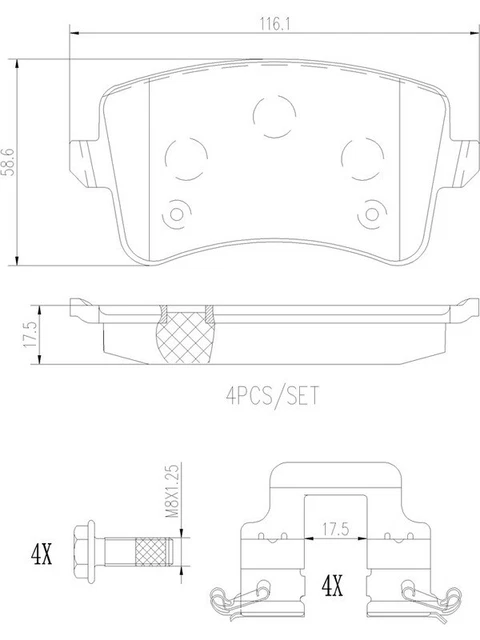 Brembo Brake Pads Fits Audi A4 1 8 B8 8k5 Avant Tfsi P85099n Eur 67