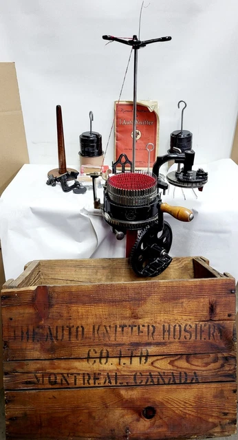 VTG AUTO-KNITTER SOCK Knitting Machine 1 Cyl 60 1 Ribber 30 W New ...