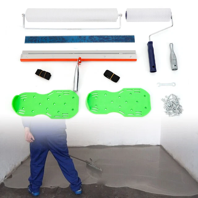 CEMENT SELF-LEVELING TOOL Set Floor Paint Roller Blade Spike Tools $59. ...