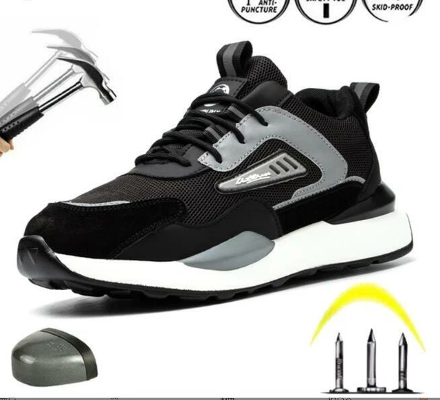 FLY WEAVING MENS Womens Leichtes Safety Shoes Steel Toe Cap Work Boots ...