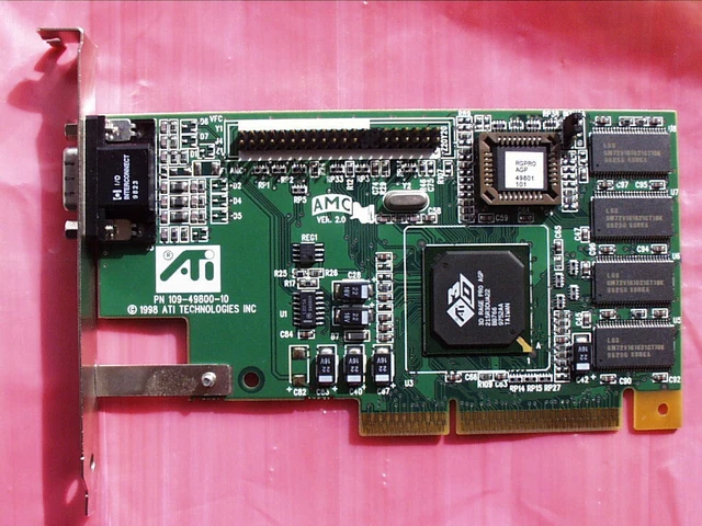 CARTE GRAPHIQUE ATI 3D Rage Pro Turbo AGP 8 Mo SDRAM P/N 109-49800-10 EUR 19,82 - PicClick FR