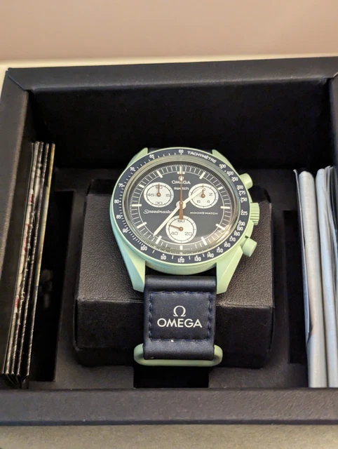 OMEGA X SWATCH Speedmaster MoonSwatch Blue Men's Watch - SO33G100 £102. ...