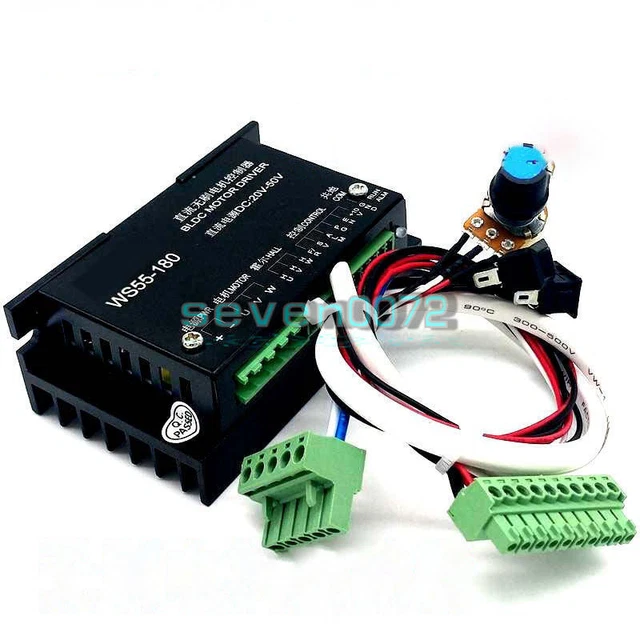 WS55-180 DC 20-50V 10A CNC Brushless Spindle BLDC Motor Driver ...