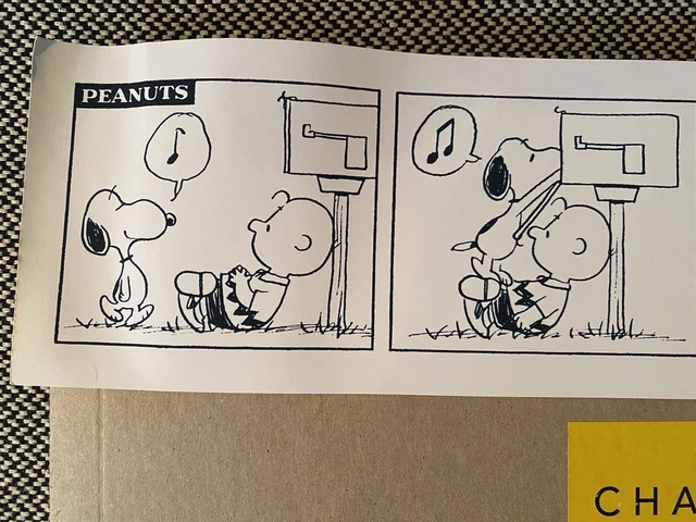 PEANUTS SNOOPY & Charlie Brown Comic Strip Print Charles Schulz LOVE 2/ ...