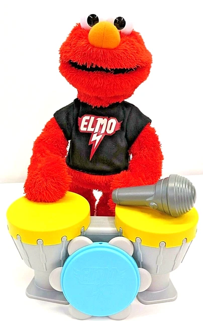 HASBRO LET'S ROCK Elmo Complete Animated Singing Instruments Sesame ...