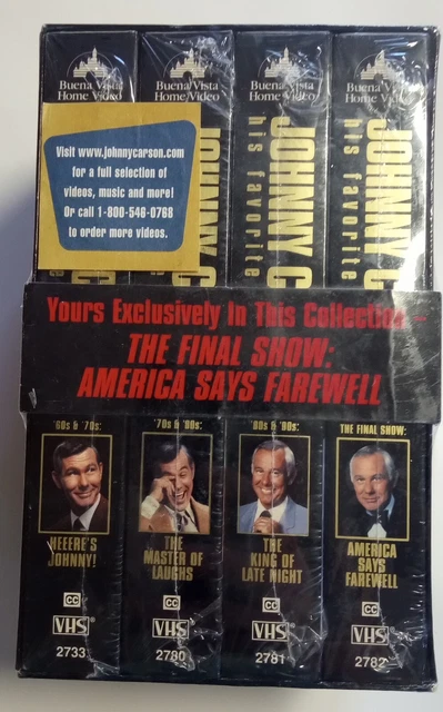 THE JOHNNY CARSON Collection 4 VHS Tapes The Final Show Box Set New ...