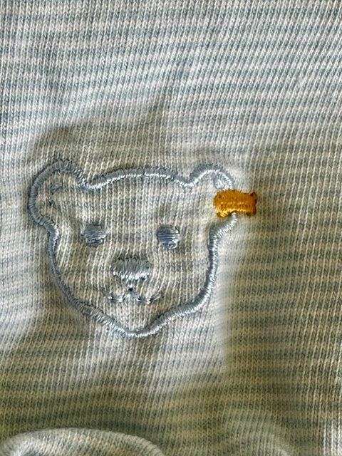 STEIFF DOG COMFORTER Blue Boys Soft Toy Blanket Soother Blankie Dou ...
