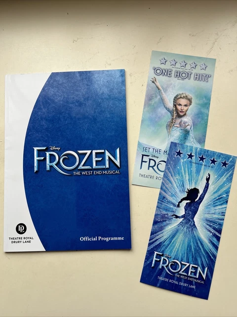 FROZEN THE MUSICAL theatre PROGRAMME And FLYERS Samatha Barks LONDON £ ...