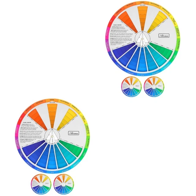6 PCS COLOR Wheel Small Color Mixing Guide Standard Color Learning ...