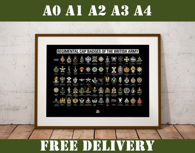 CAP BADGES OF The British Army Poster - Brand New £6.99 - PicClick UK
