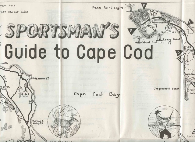 SPORTSMAN'S GUIDE TO Cape Cod MA Brochure 1964 Fresh & Saltwater ...