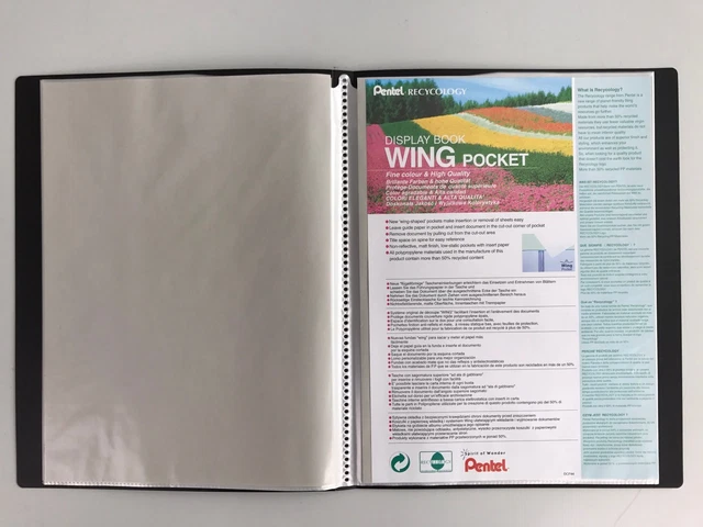 PENTEL DCF442A PRÄSENTATIONS Mappe Display Ordner Sichtmappe A4 20 ...