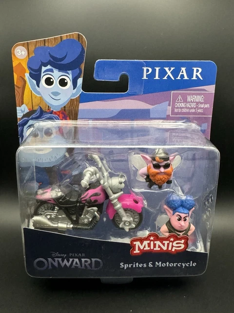 DISNEY PIXAR ONWARD -Minis- Sprites Motorcycle Toy Figure Set (Brand ...