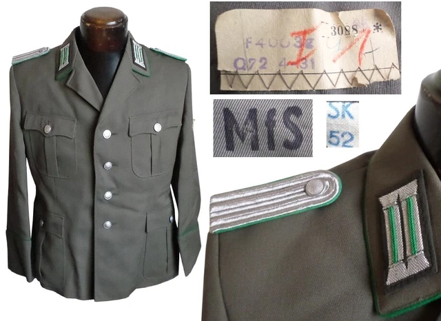 DDR STASI MFS Uniform Jacke sk52 NVA Grenztruppen 1972 East german ...
