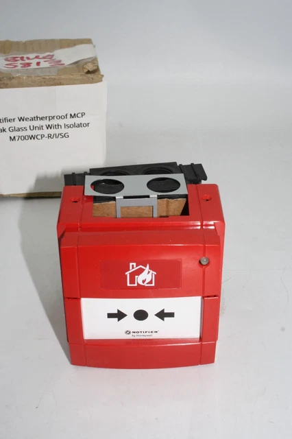 NOTIFIER WEATHERPROOF MCP Break Glass Unit With Isolator M700WCP-R/I/SG ...