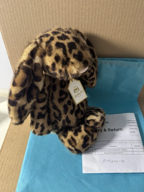 GENUINE JELLYCAT EXCLUSIVE BASHFUL Luxe Cobblehop bunny Leopard Fast ...