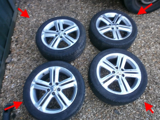 VW POLO R LINE SILVER 16" ALLOY WHEEL WHEELS MALLORY GENUINE TYRES 43k ...