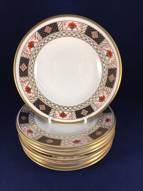 ROYAL CROWN DERBY A.1253 Pattern Derby Border Tea Trio (Cup, Saucer ...