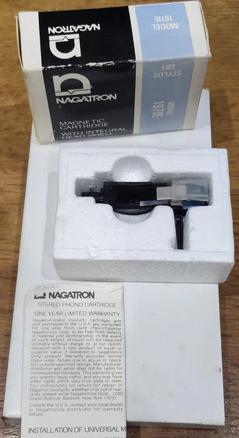 RARE NAGATRON 197IE cartridge EB1 in original headshell in original box ...