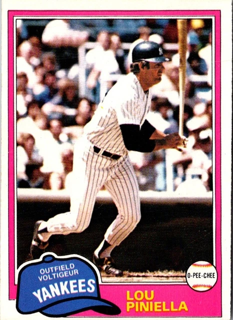 1981 O-PEE-CHEE LOU Piniella #306 Yankees de New York EUR 2,17 ...