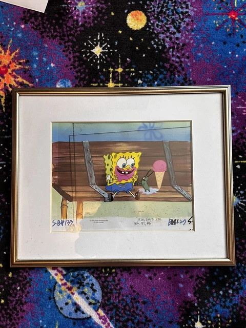SPONGEBOB SQUAREPANTS PRODUCTION Used Animation Cel and Painted BG ...