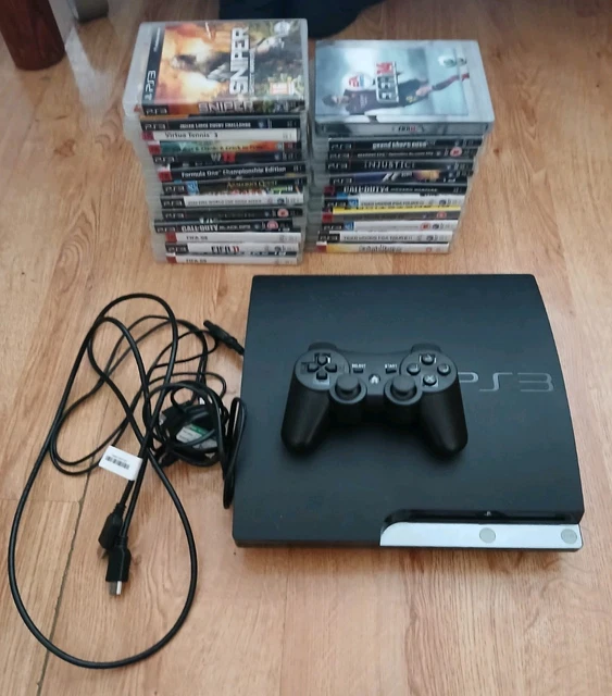 SONY PS3 SLIM CECH-2503B Console 60GB Games Controllers Wires £63.08 ...