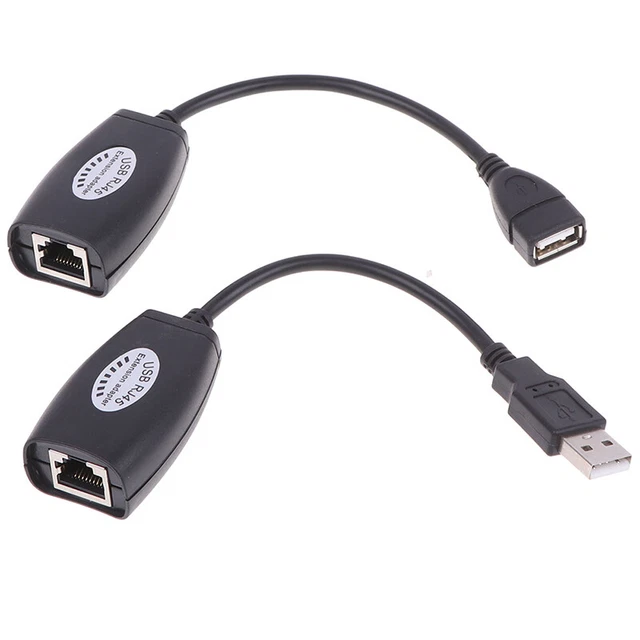 USB UTP EXTENDER Adapter Over Single RJ45 Ethernet CAT5E 6 Cable Up to ...