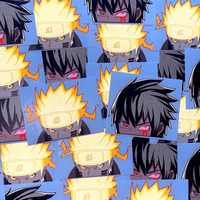 REFLECTIVE NARUTO SASUKE Anime Peeker Stickers Pack Car Decal $9.99 ...