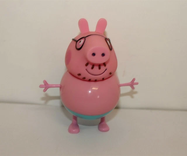 PEPPA PIG DADDY Pig Bathing Suit Character Figure 2003 4" Toy Character ...