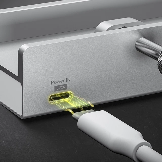 USB C HUB Clamp Aluminum 4 Port USB 3.1 USB C Data Port Desktop PC ...