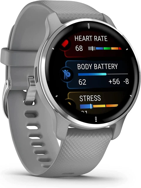 GARMIN VENU 2 Plus GPS Smart Watch Heart Rate Activity Monitor - Grey ...