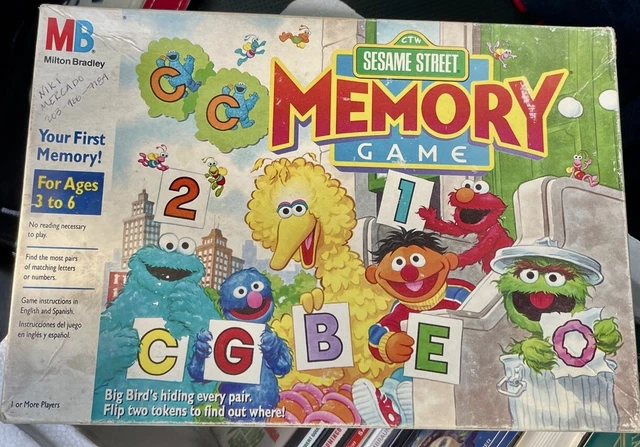 VINTAGE MB MILTON Bradley Sesame Street Memory Game # 4214 £7.89 ...