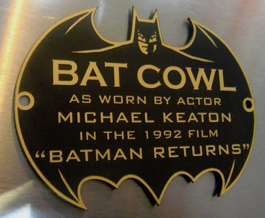 CUSTOM BATMAN RETURNS Cowl Prop Display Placard Sign Plate £27.34 ...