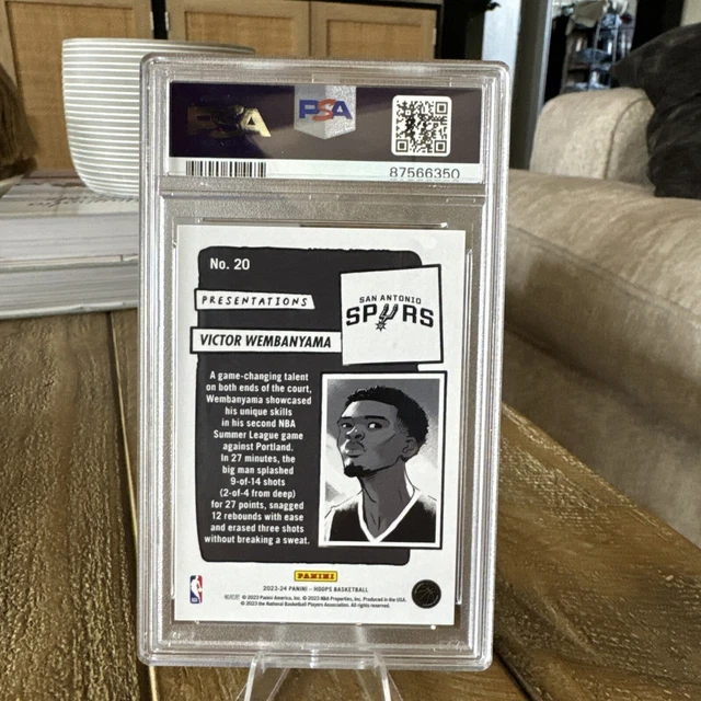 2023-24 PANINI NBA Hoops Presentations #20 Victor Wembanyama RC SP PSA 10 EUR 844,14 - PicClick IT