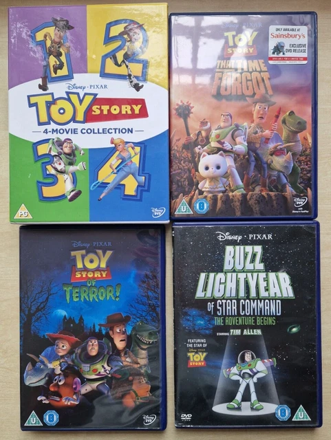 TOY STORY 7 DVD Bundle 1, 2, 3, 4, Of Terror, That Time Forgot, Buzz ...