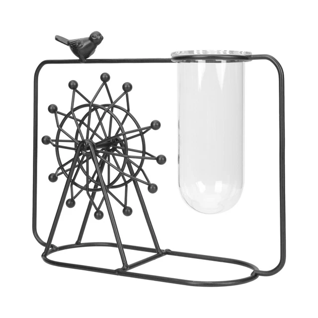 GLASS HYDROPONIC PLANT Container Water Miniature Ferris Wheel £19.58 ...