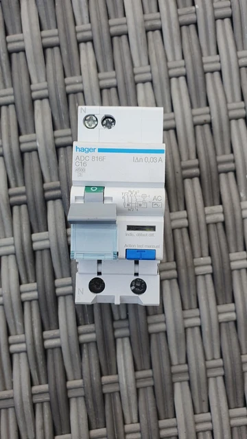 HAGER ADC816F RCBO 16A C 30mA (NEU OHNE KARTON) EUR 42,08 - PicClick DE