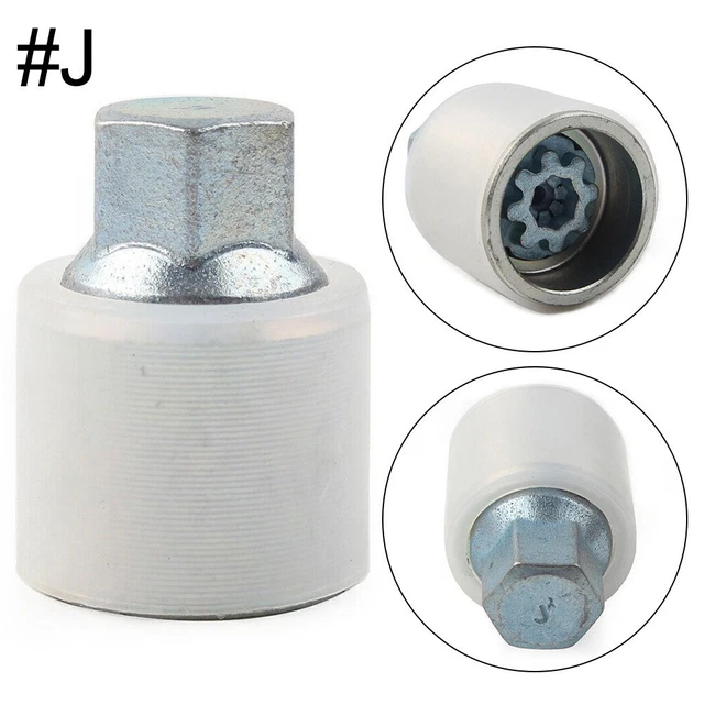 TIRE LOCKING WHEEL Anti-Theft Screw Lug Nut Bolt Removal Key Socket “J ...