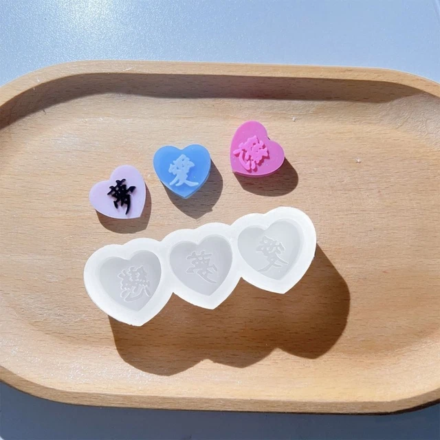 QUICKSAND RESIN SHAKER Silicone Molds Heart DIY Craft Keychain ...