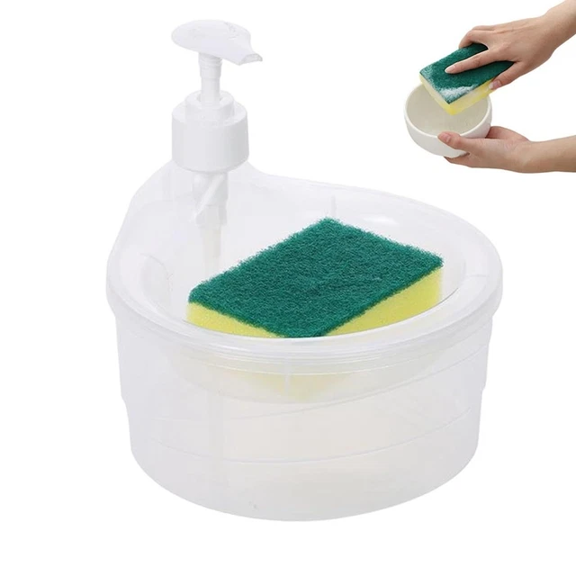 4-TEILIGES 2-IN-1-SPÜLBECKEN-SPÜLMITTELSPENDER, SPÜLMITTELSPENDER mit ...