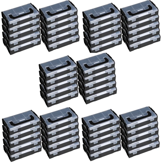 50 STÜCK SORTIMO Systembox L-BOXX Mini anthrazit Deckel Transparent EUR ...